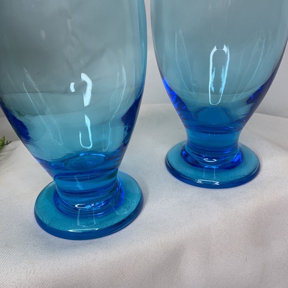 cristar | Dining | Set Of 2 Cristar Sky Blue Aqua Footed Water Goblets ...